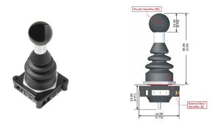 1000HE Series Fingertip Joystick - Switched - Control Devices