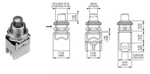 1200 Series Momentary Push Button - Control Devices NZ