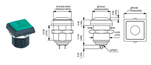 IR Series Latching Push Button - Control Devices