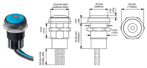IR Series Latching Push Button - Control Devices