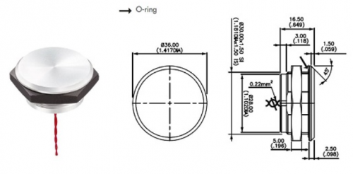 PBA 30mm Panel Mounted Push Button - Control Devices NZ